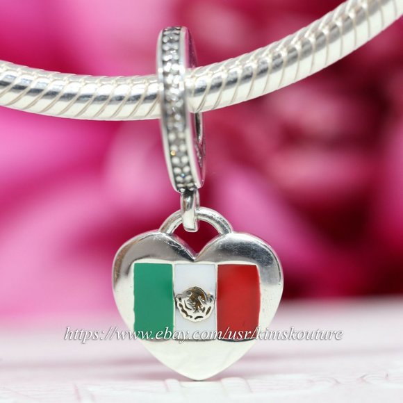 Pandora | Jewelry | Pandora Love Mexico Flag Heart Charm | Poshmark